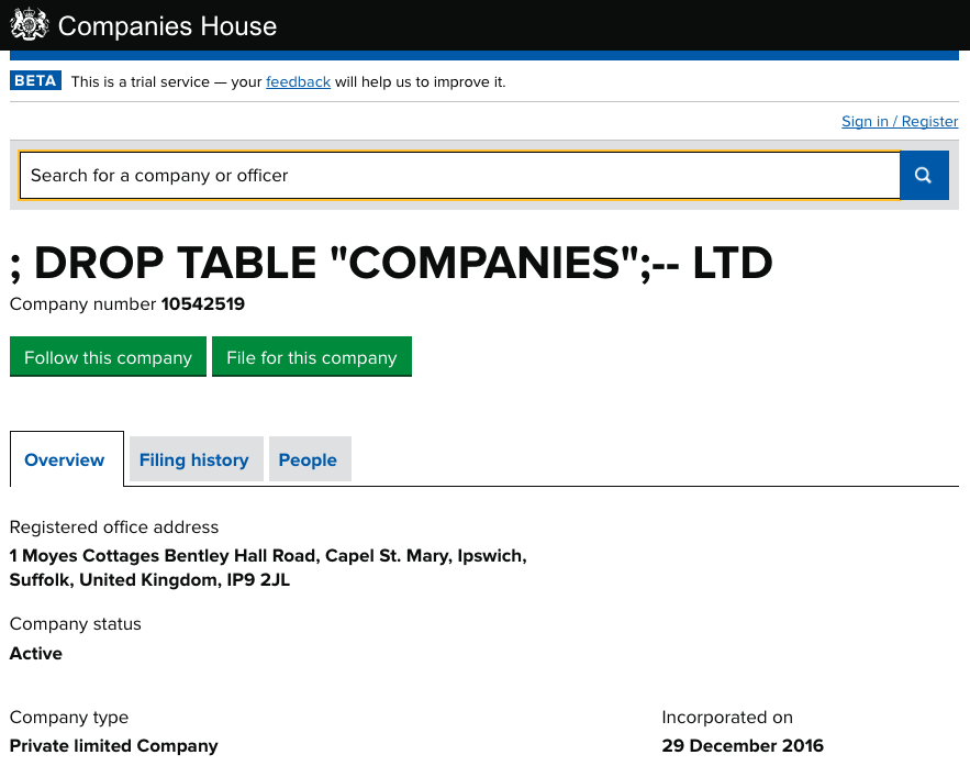Little Bobby Tables, incorporated – Digital, Data & Policy