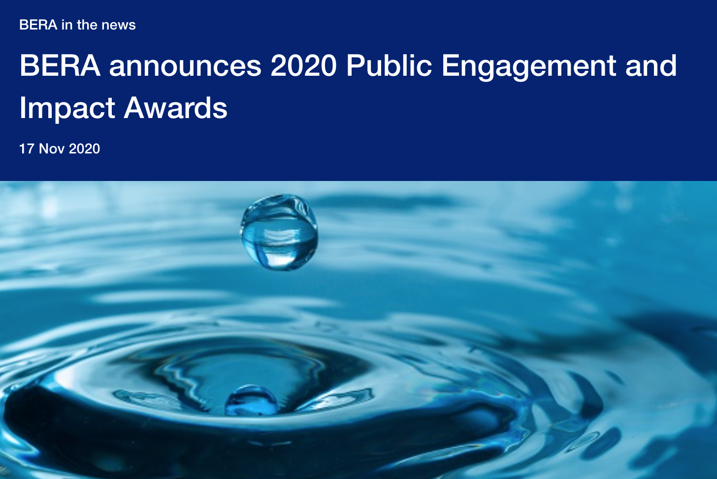 2020 BERA Public Engagement and Impact Award – Digital, Data & Policy